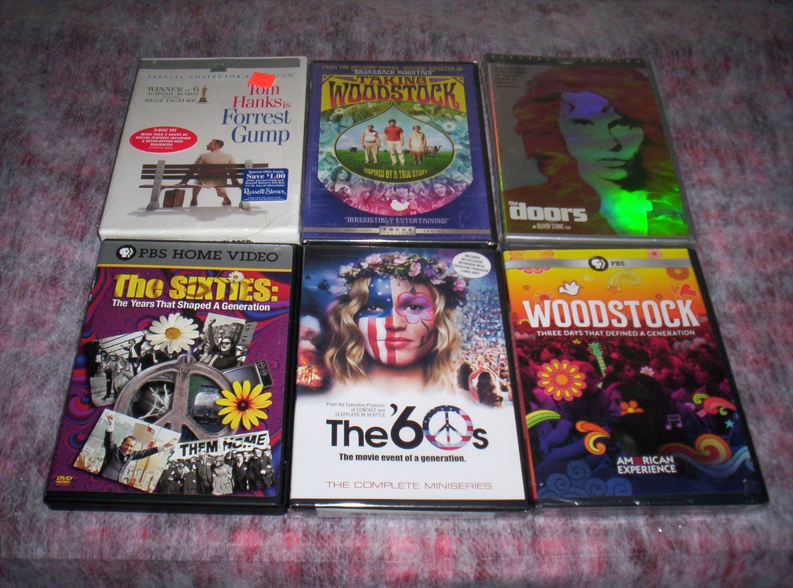 DVD LOT,THE 60S MINISERIES,WOODSTOCK AMERICAN EXPERIENCE,60S POP ROCK ...