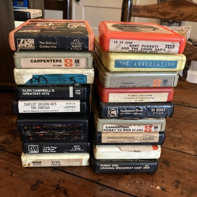 8 Track Tapes Lot of 18 - Pop Soul Rock 60's Elvis Carpenters Motown ...