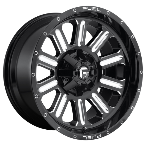 20x12 Fuel D620 HARDLINE GLOSS BLACK MILLED Wheel 5x4.5/5x5 (-44mm) | eBay