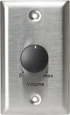 Lowell 50LVC 50W Mono Volume Control with Rotary Dial, Stainless Steel ...