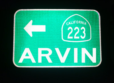 ARVIN California Highway 223 route road sign - Bakersfield, Kern County ...