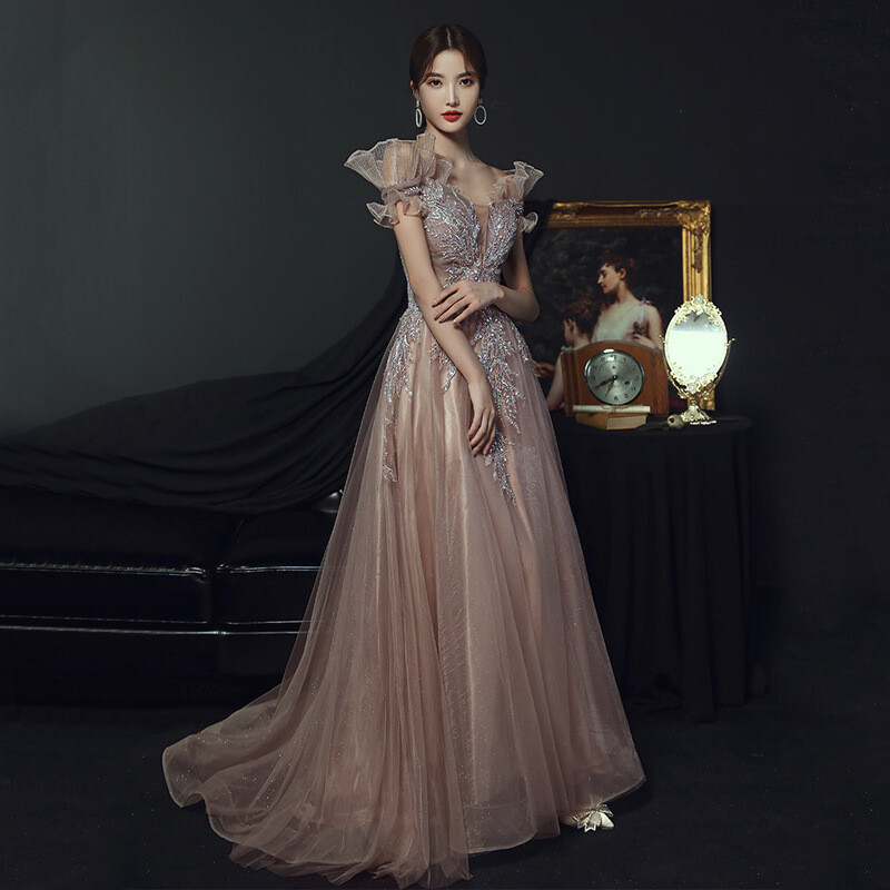 Evening Formal Party Ball Gown Prom Bridesmaid Host Acting Host Dress ...