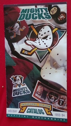 Anaheim Mighty Ducks Inaugural Season Merchandise Catalog | eBay