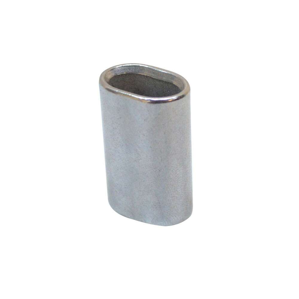10Pc Marine SS Wire Rope Cable Clip Chamfer 3/16" Oval Crimping Sleeve ...