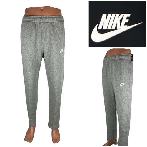 Nike Sportswear Club Fleece Gray Silver Pants Joggers Mens Medium ...