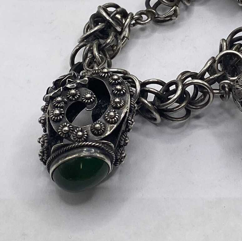 ANTIQUE ETRUSCAN FILIGREE POISON CHARMS 800 SILVER BR… - Gem