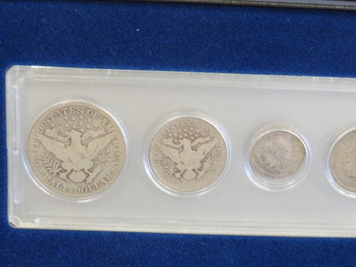 UNC Vintage 5pc U.S. Barber Coin Set, Gift Boxed, Indian 1c to Barber ...