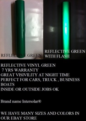 Green Reflective 24"x 25 Feet Vinyl Adhesive Sign Plotter Hight ...