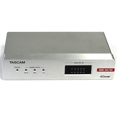 Tascam MM-4D/IN XLR 4-Channel Mic/Line Input Dante Output Converter ...