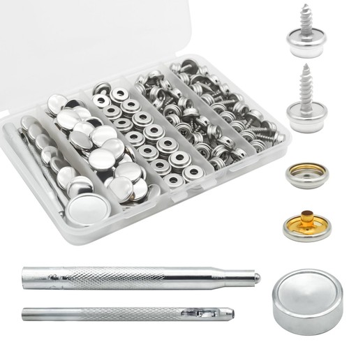 Canvas Snap Kit 40 Sets Marine Grade Boat Cover Snaps Heavy Duty Snap ...