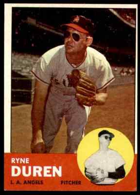 1963 Topps Ryne Duren Nm Los Angeles Angels #17 | eBay