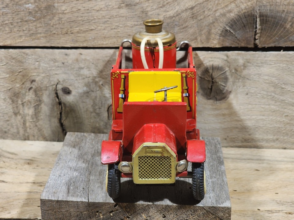 Vintage Cragstan Tin Toy "Old Smokey" Fire Engine truck couple parts gone. | eBay