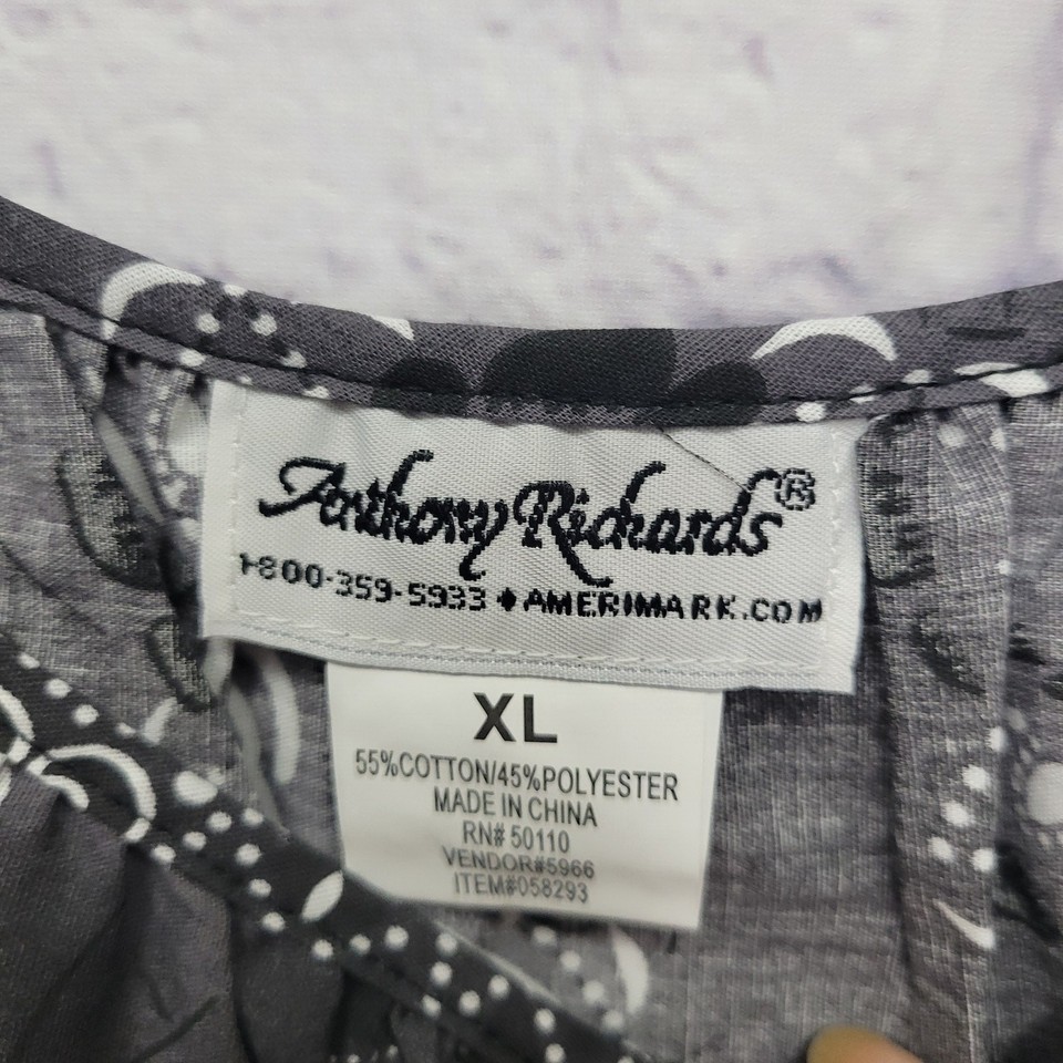 NWOT Anthony Richards Patio House Dress Size XL Sleeveless Button ...