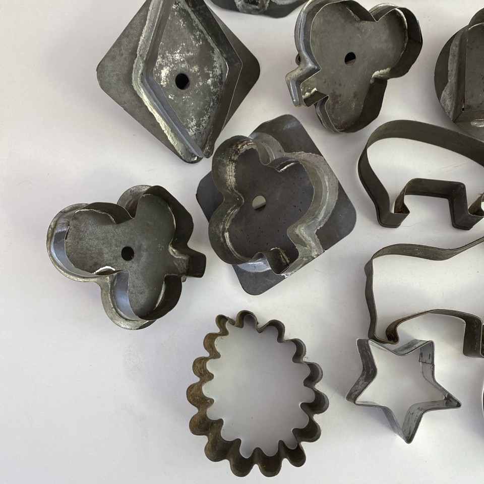 Vintage Or Antique Cookie Cutters Lot Of 24. Various Shapes, Sizes And ...