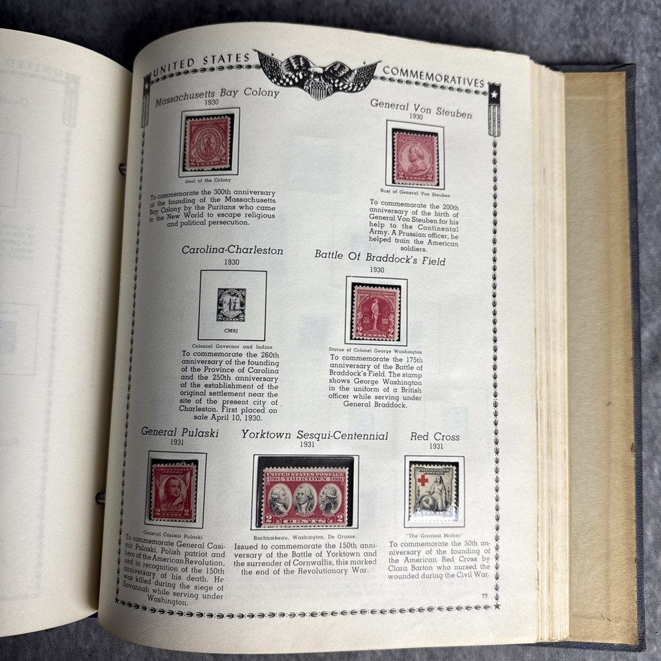 All American Stamp Album 1957 Edition + 202 Stamps | eBay