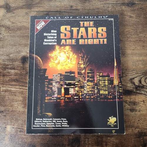 Call of Cthulhu 1990s The Stars Are Right 1992 Chaosium RPG Book Manual ...
