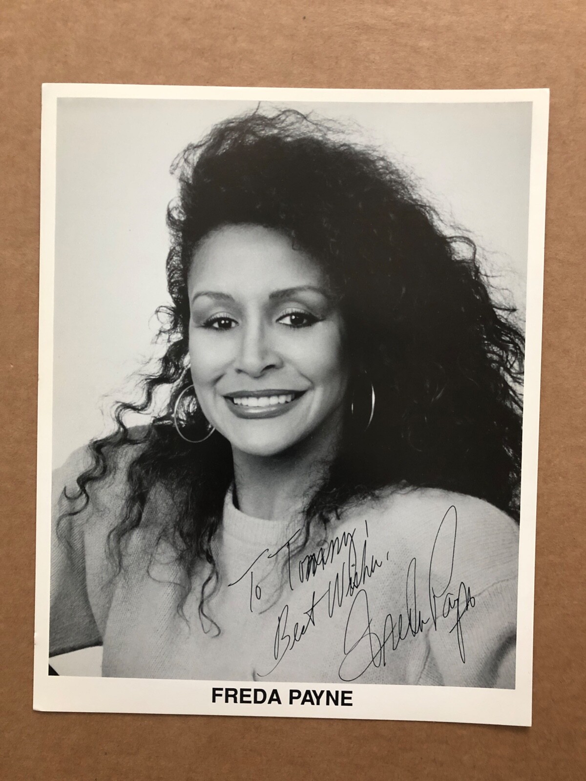 Vintage FREDA PAYNE Signed Autograph Promo Photo singer actress BAND OF ...
