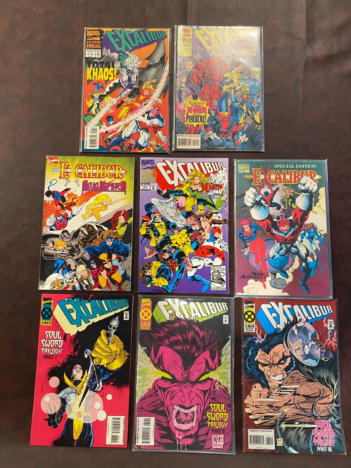 Marvel Comics Excalibur Lot of 8, X-Men Deluxe, Annuals, Special ...