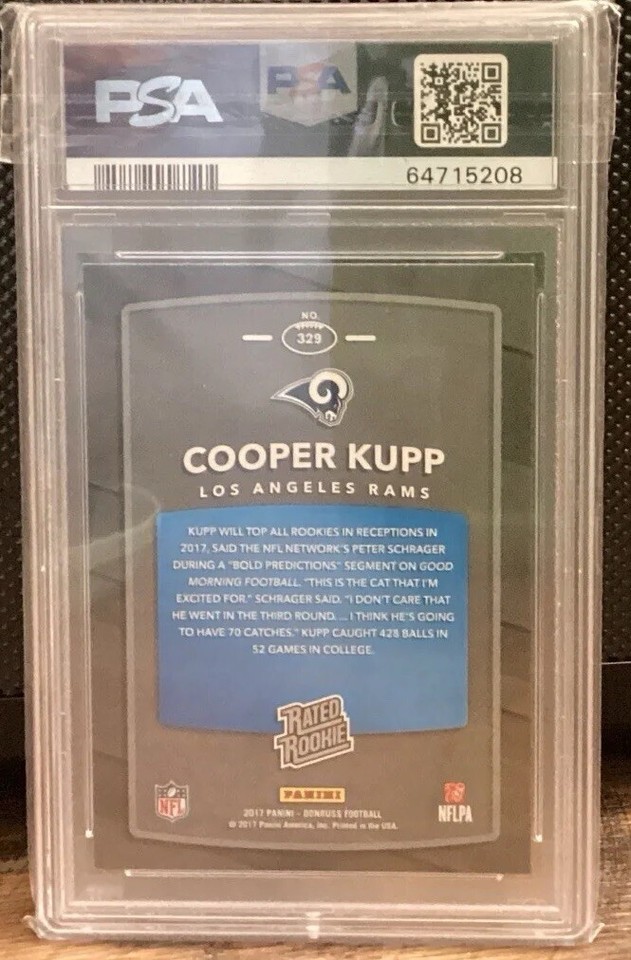 COOPER KUPP 2017 Panini Donruss Rated Rookie #329 PSA 9 Mint | eBay