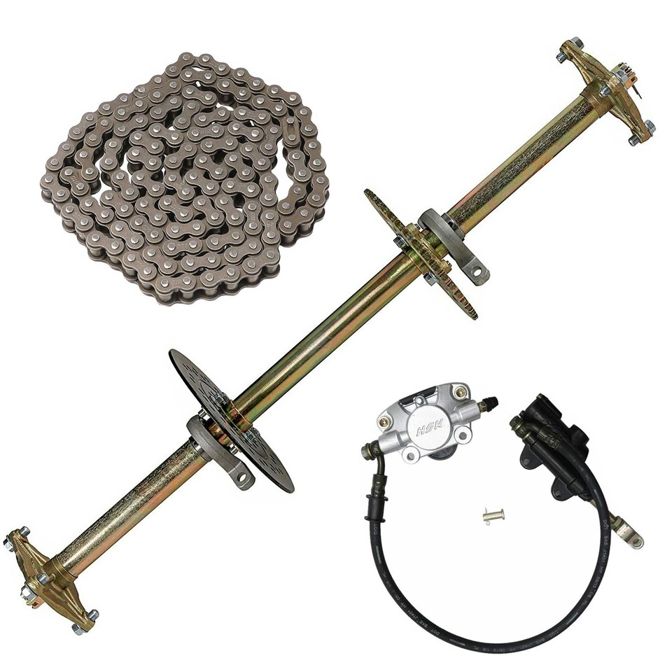 Complete 32" Rear Axle Hub Kit 6" 7" Wheels Brake Quad Buggy Go Kart ...