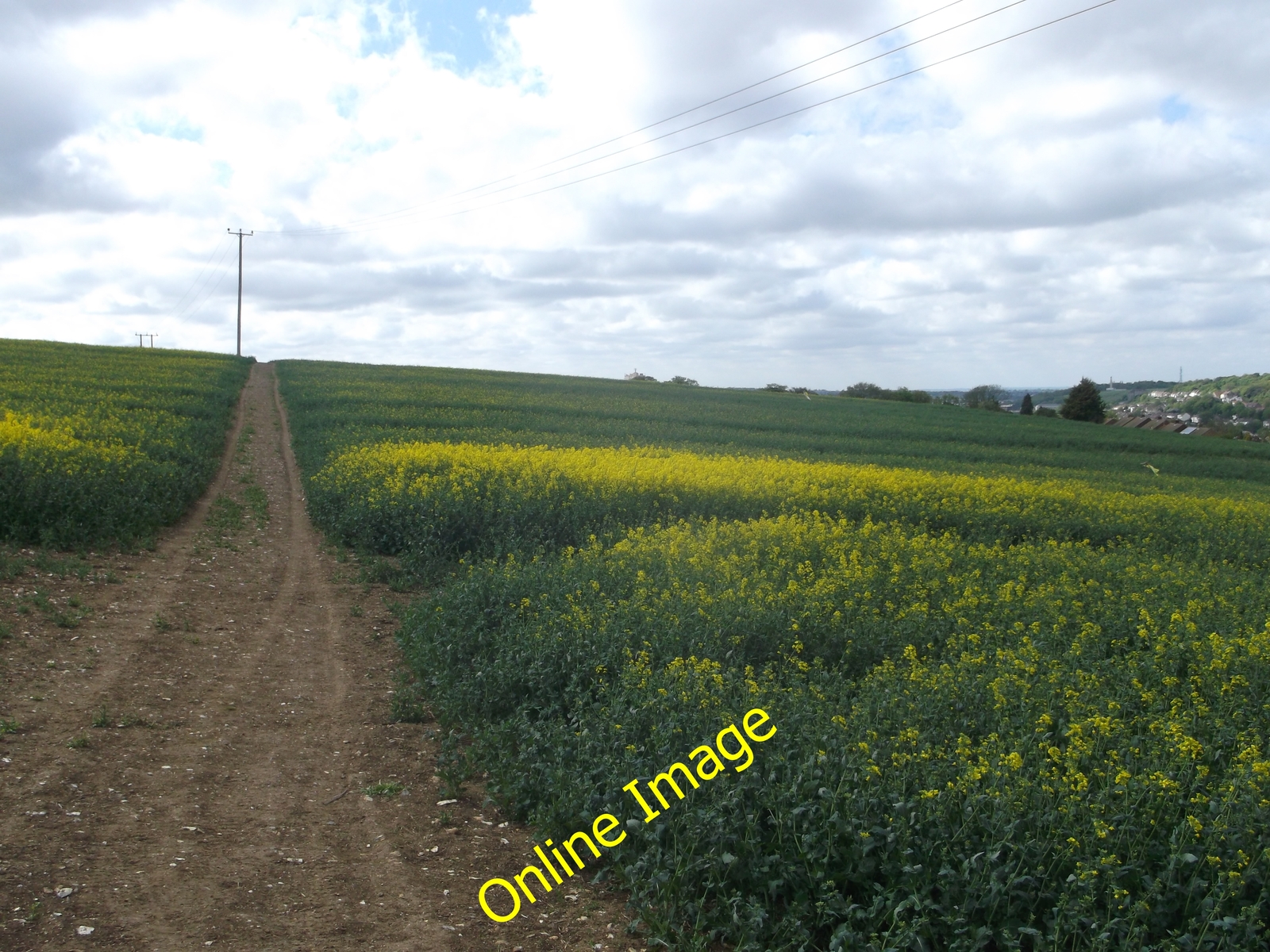 Photo 6x4 Footpath to North Dane Way Chatham/TQ7665 This path leads up ...
