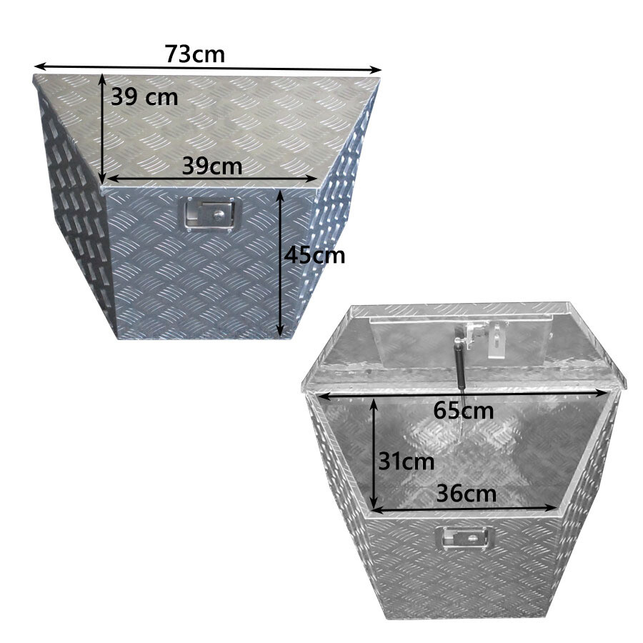 Aluminium Tool Box Trailer Draw Bar UTE Truck Heavy Duty Tool Storage ...