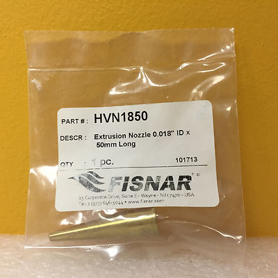 Fisnar HVN1850, 0.018" ID, 50 mm Length, Extrusion Nozzle, New! | eBay