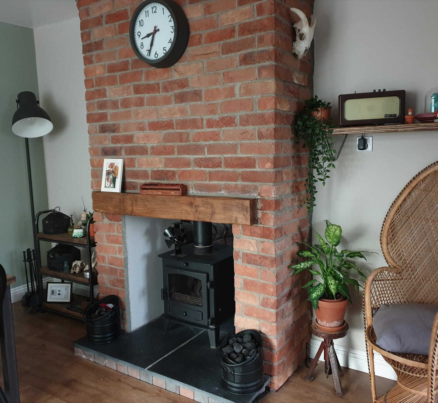 SOLID OAK BEAM Fireplace Mantel Mantle Shelf Lintel Mantelpiece LIGHTLY ...
