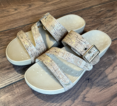 Vionic Pacific Rio Cork Open Toe Slide Platform Sandal womens 8 M vegan ...