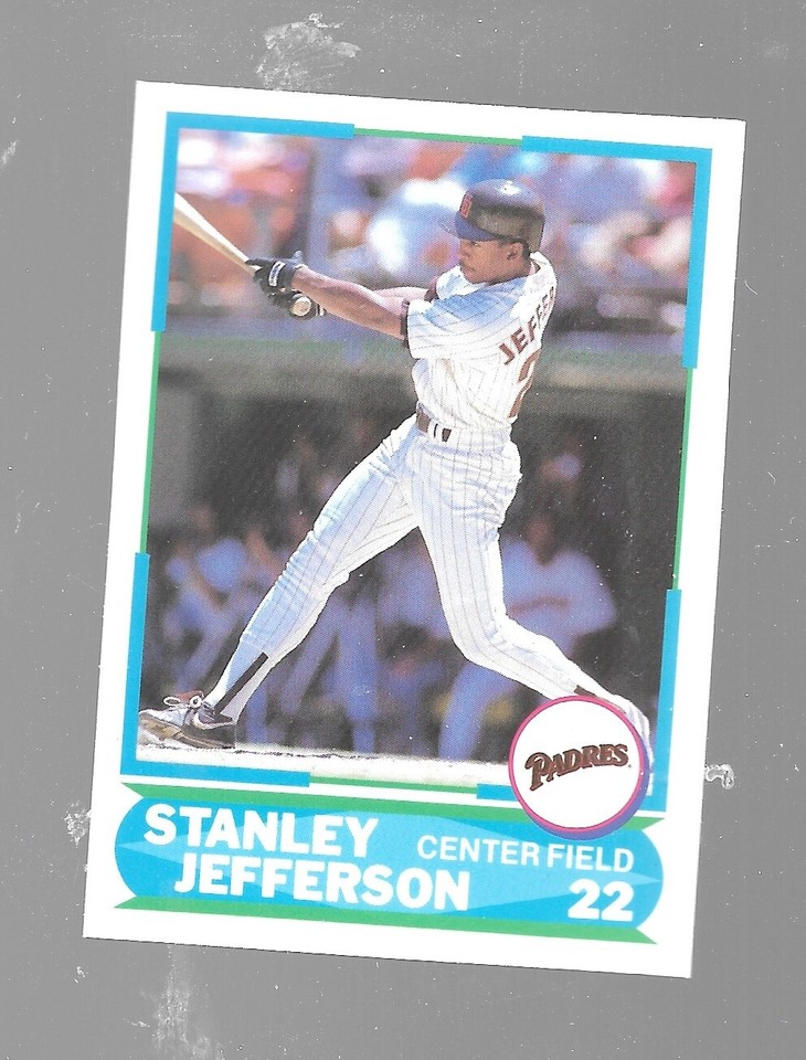 1988 Score Stanley Jefferson 11 Young Superstar San Diego Padres ...