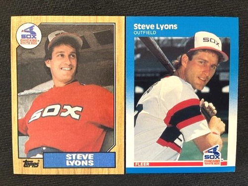 MLB - Steve Lyons 1987 Topps & 1987 Fleer Baseball - White Sox | eBay