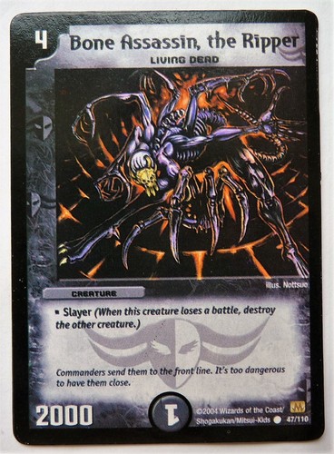 CARTE DUEL MASTERS Bone Assassin the Ripper 47/110 ANGLAIS Rare neuve ...