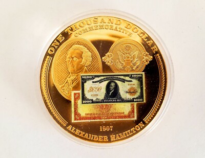 1907 $1,000 Alexander Hamilton Coin - 2oz | eBay