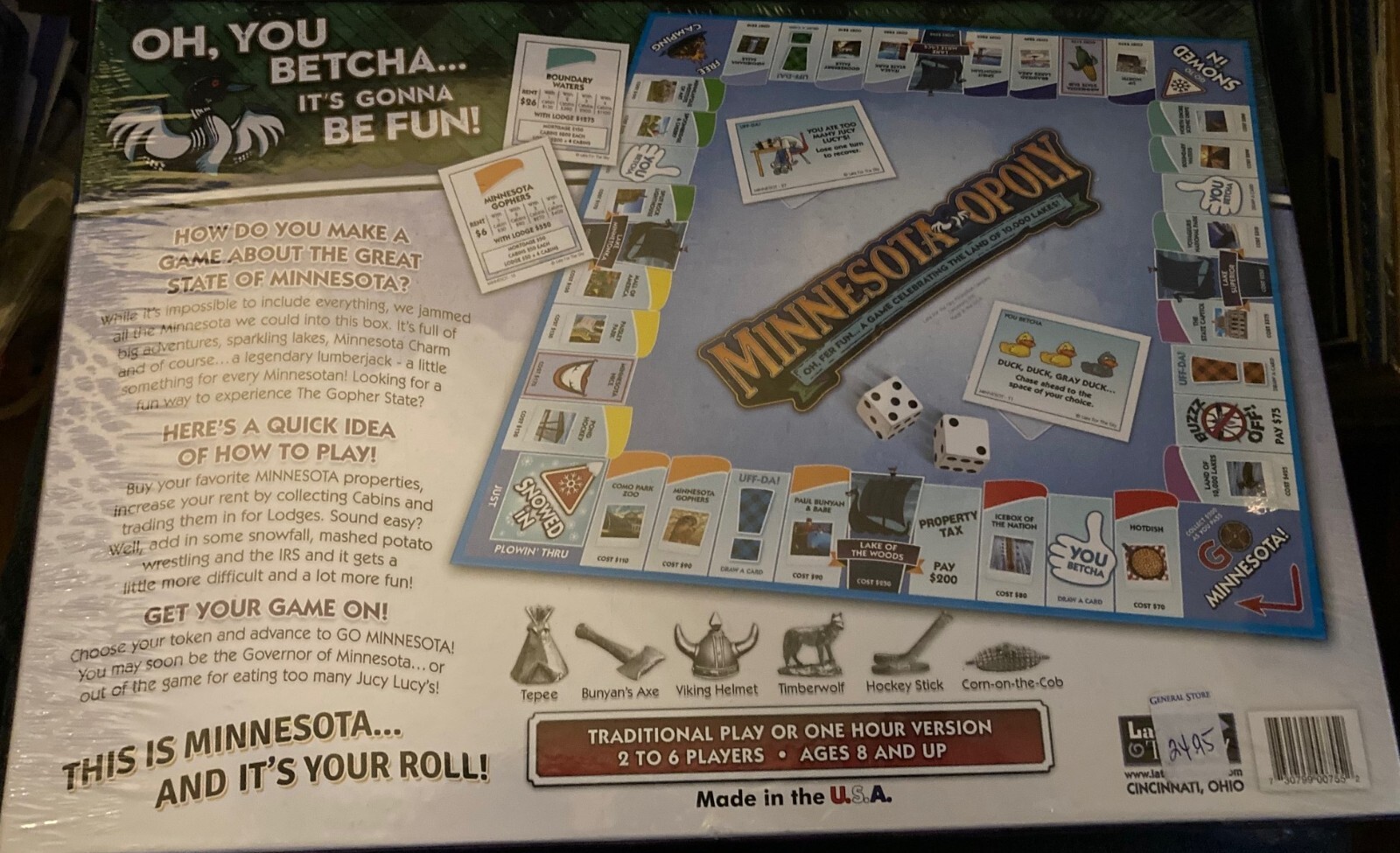 Minnesota-opoly Board Game SEALED Land of 10,000 Lakes Made in U.S.A ...