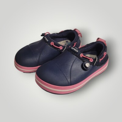 CROCS Crocband Gust Little Kids Navy Blue / Pink Duet Axel Kids Shoes ...