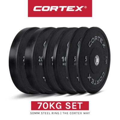 NEW CORTEX Starter 70kg Black Series Bumper Plate V2 Package | eBay ...
