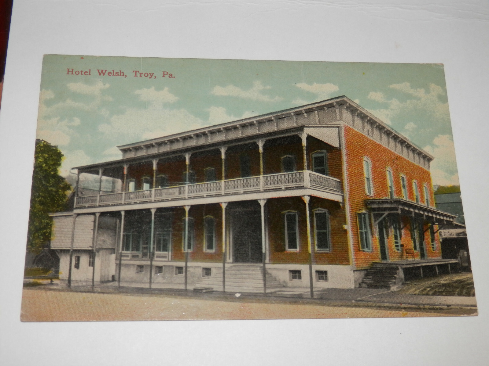 TROY PA - 1907-1915 ERA POSTCARD - HOTEL WELSH - BRADFORD COUNTY | eBay