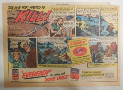 Eveready Battery Ad: The Man Who Wanted To Kill ! from 1940's 7.5 x 10 ...