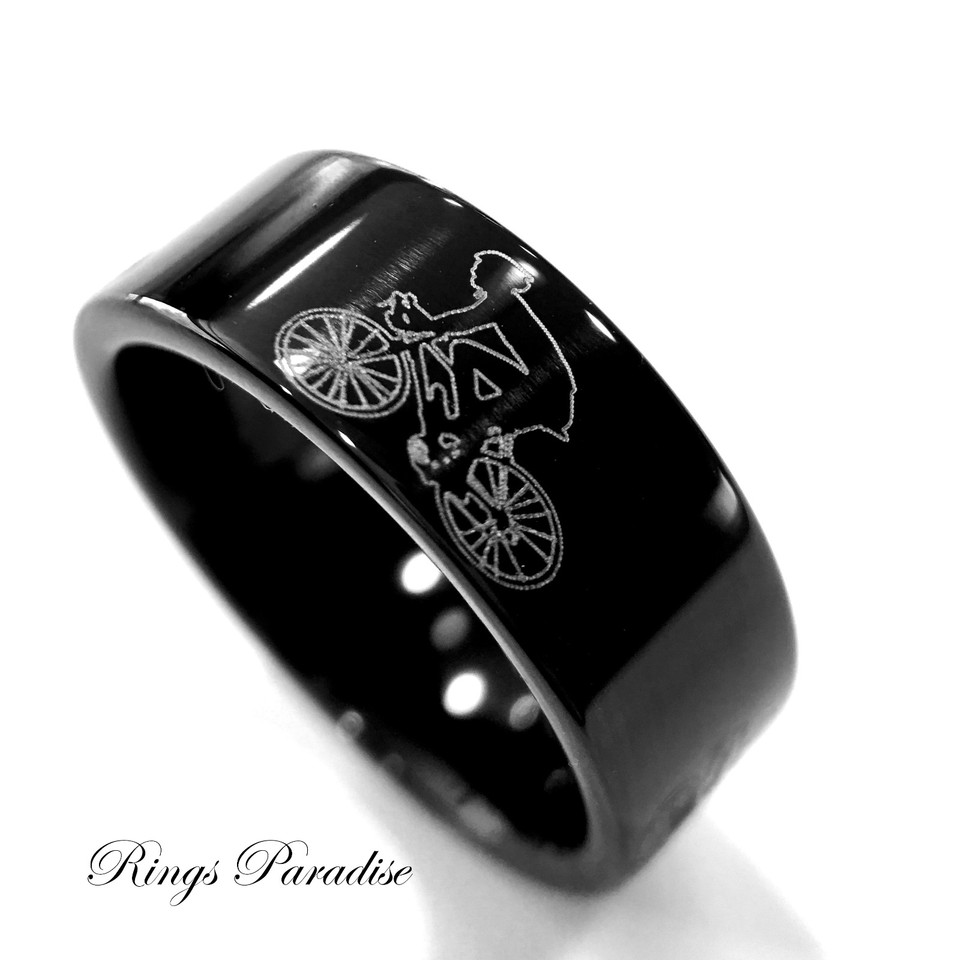 Sport Rings, Cycling Race Ring, Mens Tungsten Bands, Custom Made Rings ...