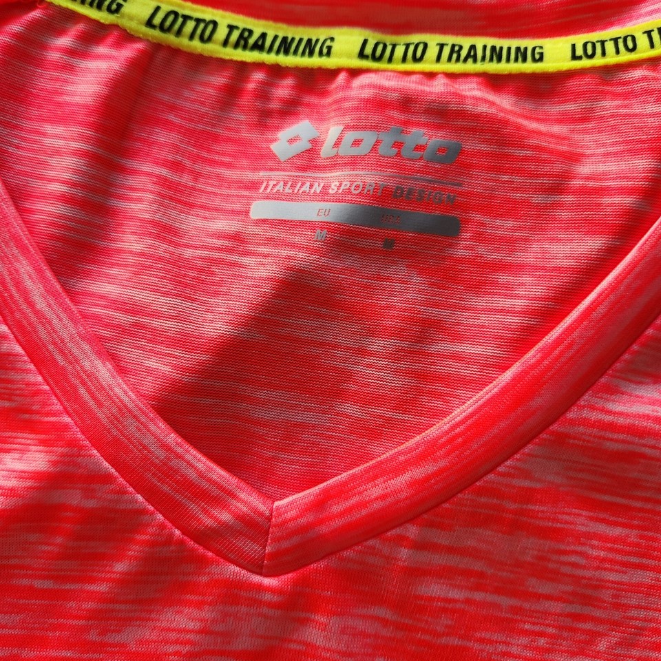 Lotto Athletic V Neck Fitted T Shirt, Women's Size M, Neon Pink | eBay