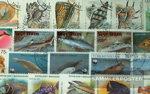 Motives 50 different Fish and Aquatic animals stamps | eBay