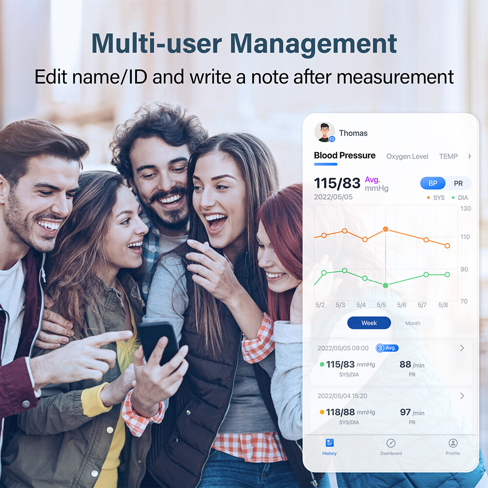 Automatic Upper Arm Blood Pressure Monitor Cuff Pulse Rate Meter ...