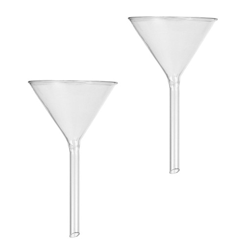 2pcs Filter Funnel Triangle Funnel Scientific Glass Funnel Set | eBay ...