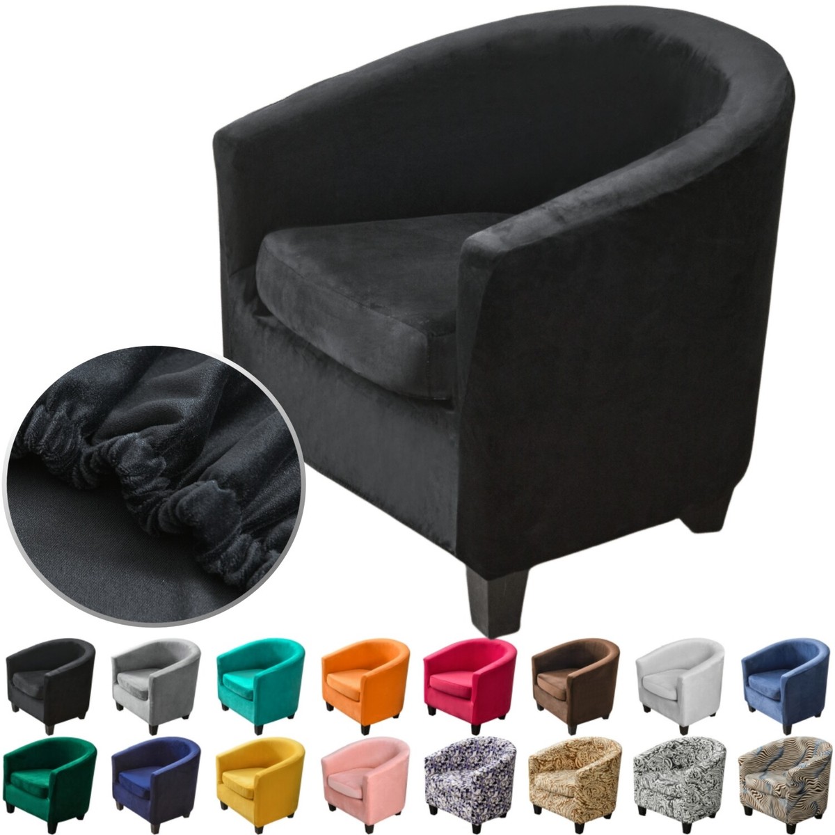 Chair Protector Velvet Tub Chair Cover Tub Chair Covers Slipcovers ...