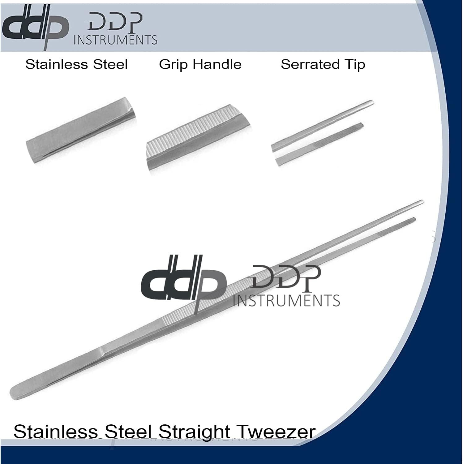 (Huge Jumbo Aquarium Tweezers) Thumb Dressing Forceps Serrated 24" Long ...