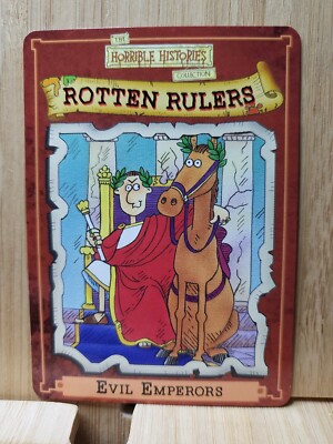 Horrible Histories🏆Wild'n'Wicked #1 ROTTEN RULERS "Evil Emperors" Card🏆 ...
