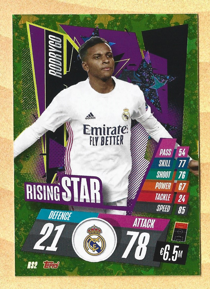 1920-21 Rodrygo Topps Match Attax Rising Star Card #RS2 | eBay