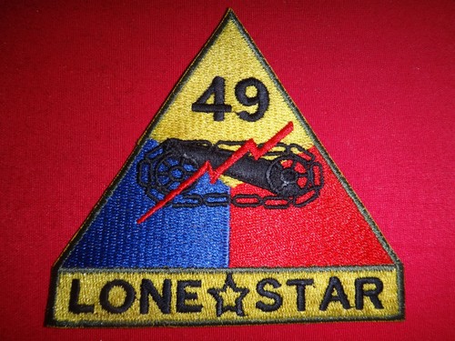 Armée Américaine 49th Armored Division De Avec Slogan Lone Star Patch ...
