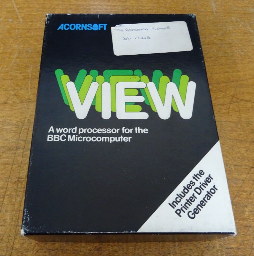 Acorn BBC Micro Acornsoft View - boxed with ROM and 5.25" Disk - TESTED ...