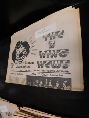 3 Ring News Clown Magazine Newspaper Midwest Clown Assoc. 1979 June | eBay